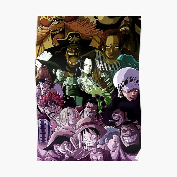 "One Piece Yonkos Warlords Supernovas" Poster for Sale by StephanieBen ...