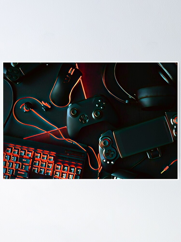"Gamer Red" Poster for Sale by UniqueDeignz | Redbubble