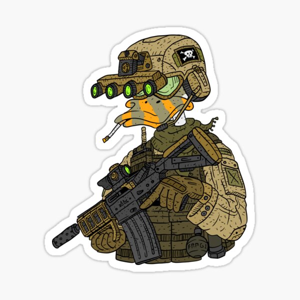 "special forces duck. army soldier. Sticker" Sticker for Sale by ...
