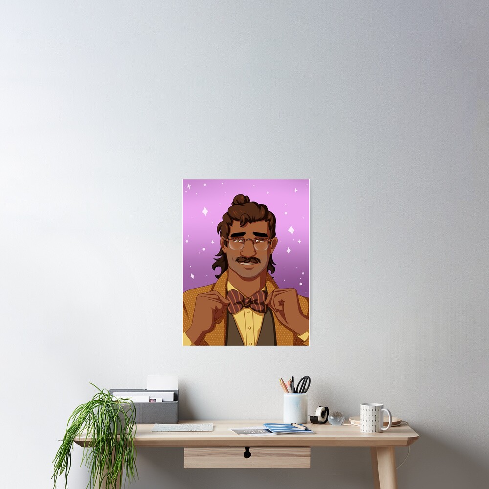 "Dream Daddy: Hugo Portrait" Poster by escaramari | Redbubble
