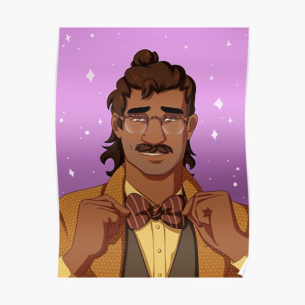 "Dream Daddy: Hugo Portrait" Poster by escaramari | Redbubble