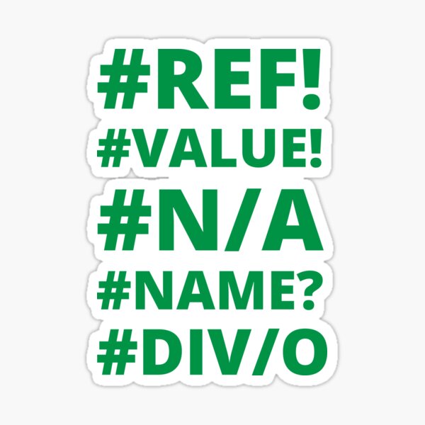 "excel formulas" Sticker for Sale by TomorrowQuotes | Redbubble