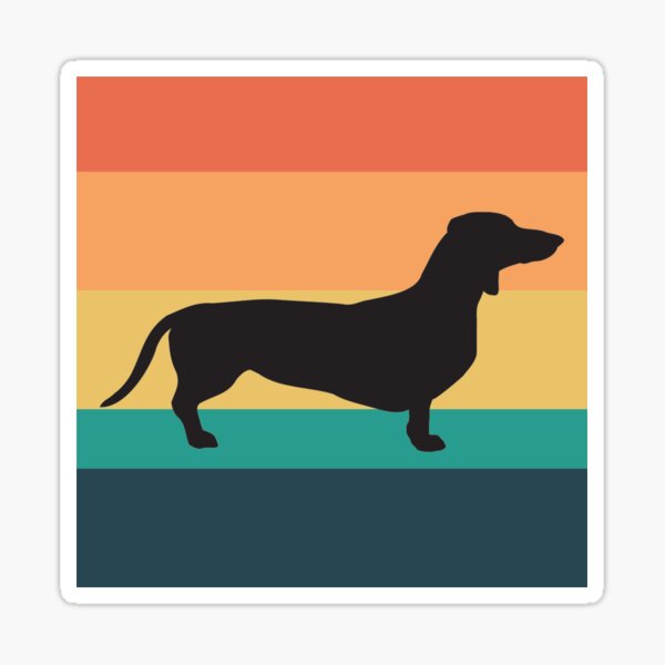 "Dachshund Dog Vintage Sunset - Dachshund Dog Owner" Sticker for Sale ...