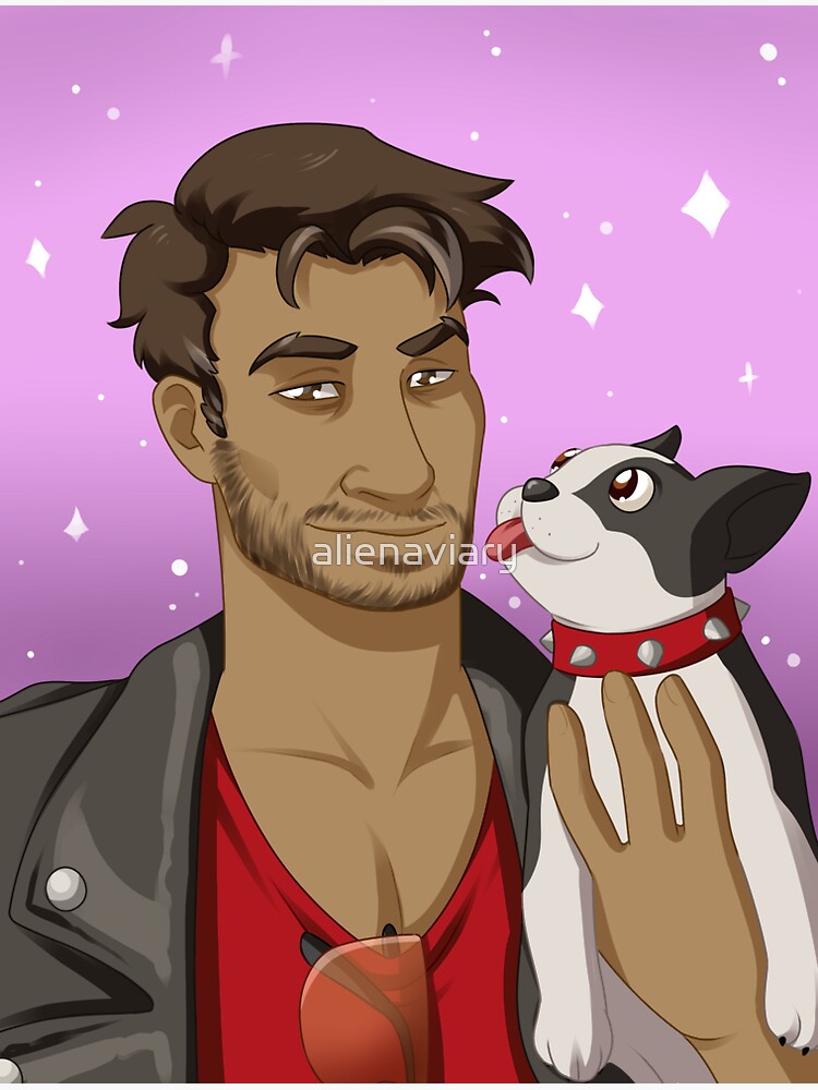 "Dream Daddy: Robert Portrait" Sticker by escaramari | Redbubble