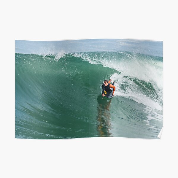 "Bodyboarder in action" Poster by homydesign | Redbubble