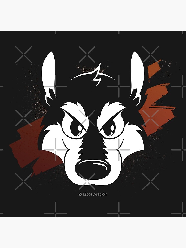 "Toon wolf face" Poster by licographics | Redbubble