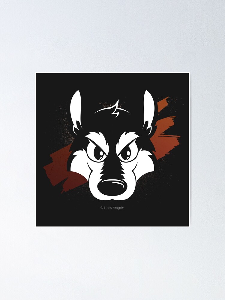 "Toon wolf face" Poster by licographics | Redbubble