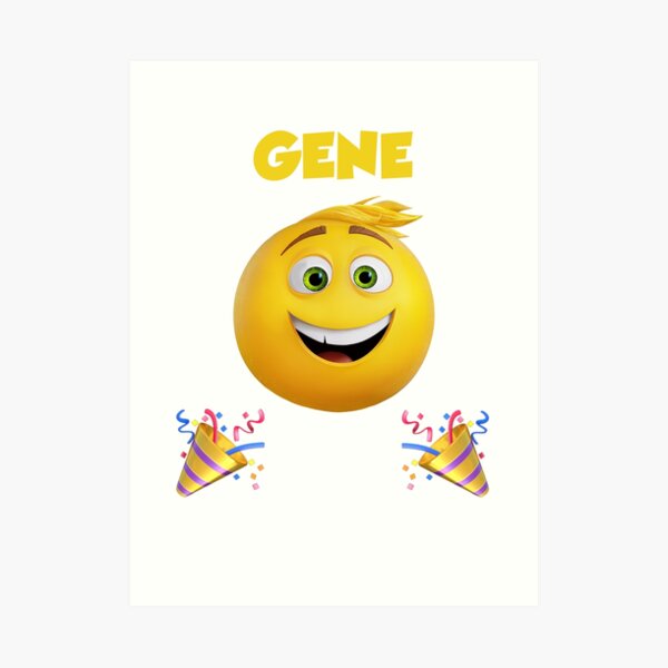 "The Emoji movie Gene meh party happy kid" Art Print by Tagliobros ...