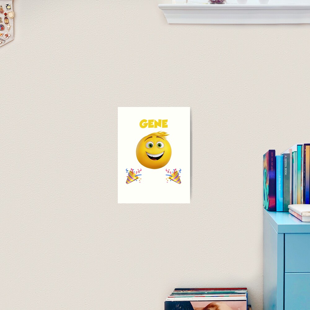 "The Emoji movie Gene meh party happy kid" Art Print by Tagliobros ...
