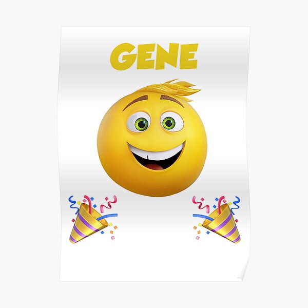 "The Emoji movie Gene meh party happy kid" Poster by Tagliobros | Redbubble
