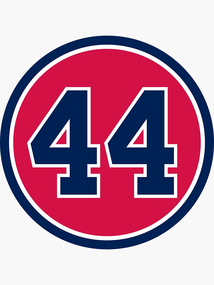 "Hank Aaron 44 Jersey Number Sticker" Sticker for Sale by cantoLozada ...