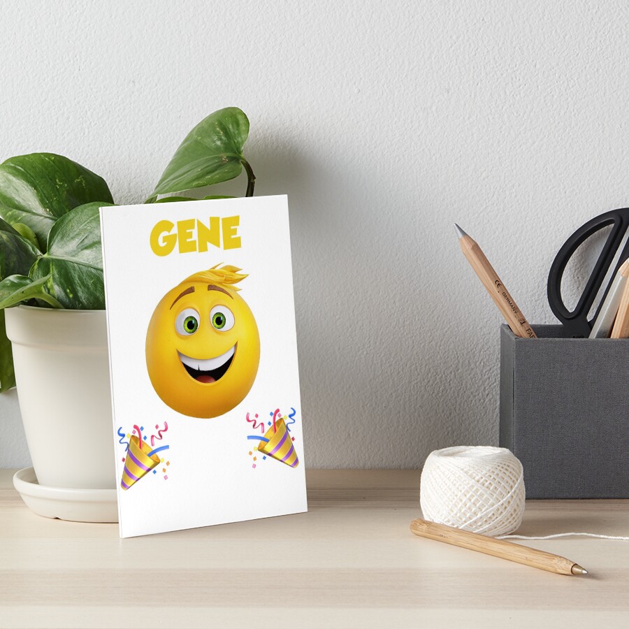 "The Emoji movie Gene meh party happy kid" Art Board Print by ...