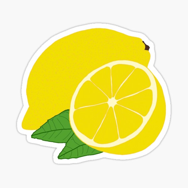 "Lemon Art - Fruit Edition" Sticker for Sale by LittleFilmStore | Redbubble