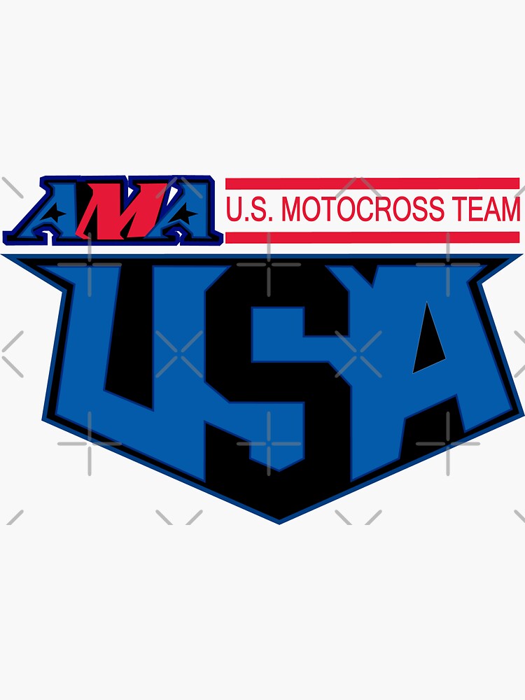 "USA MXON MOTOCROSS " Sticker for Sale by Cotton4u | Redbubble