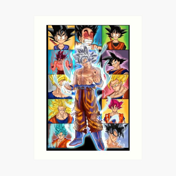 "Goku From Kid To Master" Art Print for Sale by MelissaHedquist | Redbubble