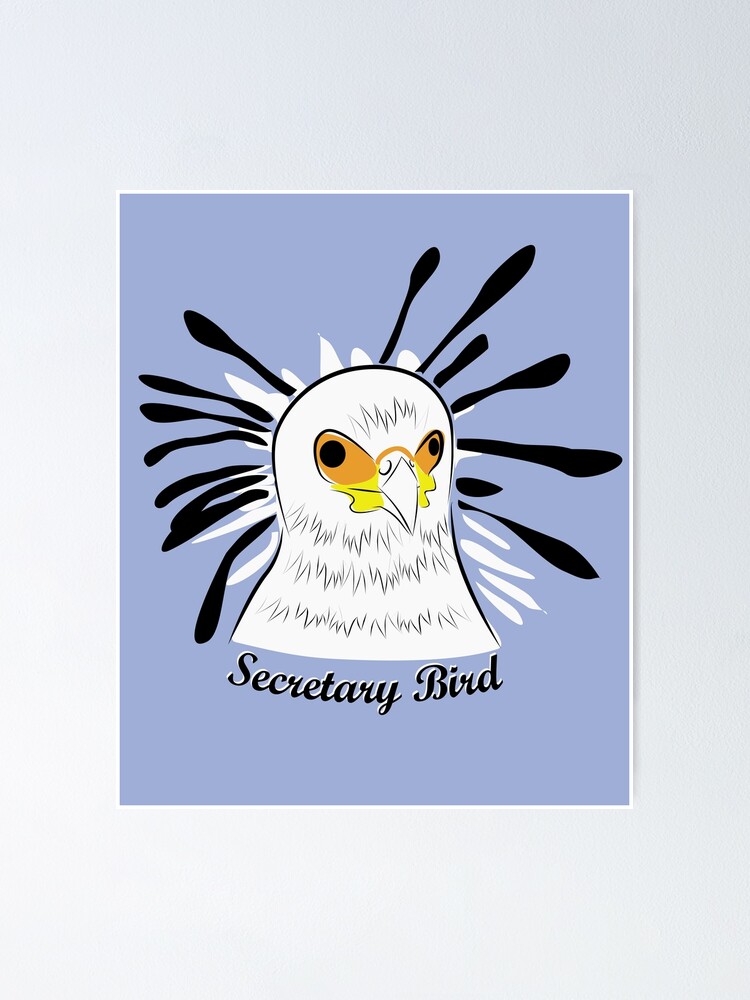 "Secretary Bird Simple Vector Art" Poster for Sale by NaoZ | Redbubble