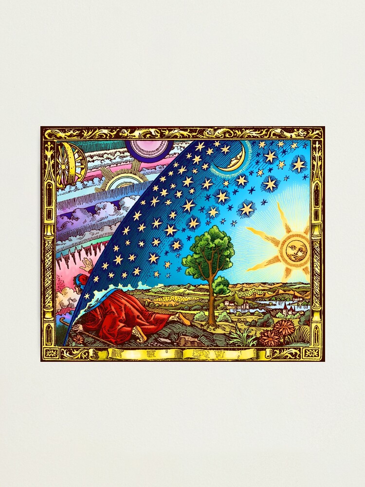 "Flammarion Woodcut Flat Earth Design 2017" Photographic Print for Sale ...