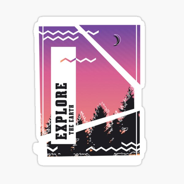 "Explore The Earth" Sticker for Sale by Mermaid-Designs | Redbubble