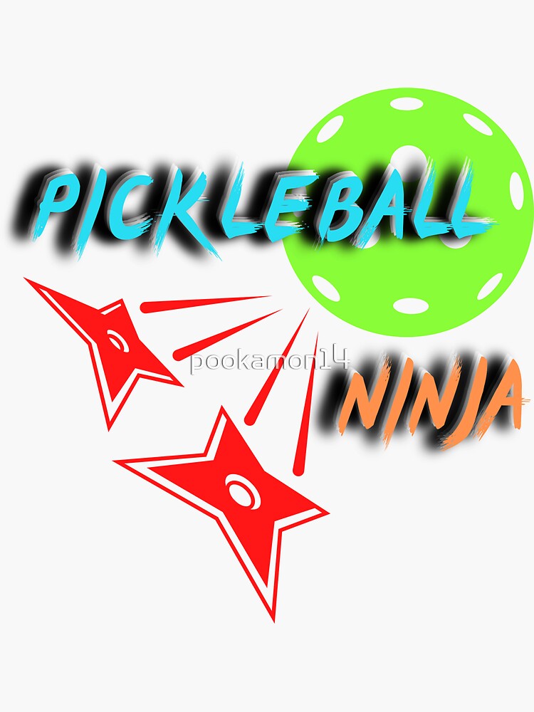 "Pickleball ninja colors" Sticker for Sale by pookamon14 | Redbubble