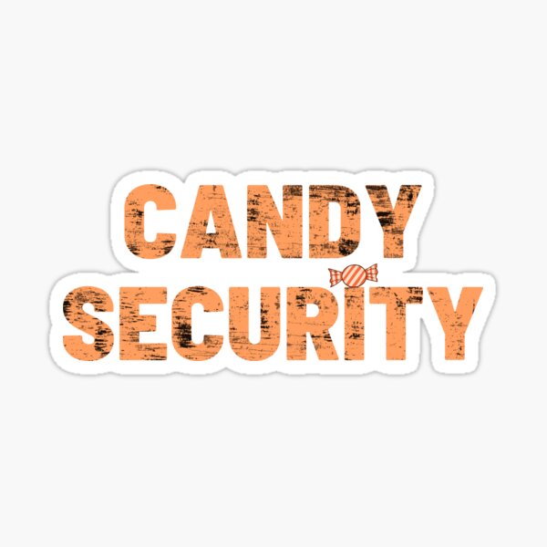 "Funny Halloween Candy Security Squad Costume Funny Candy" Sticker for ...