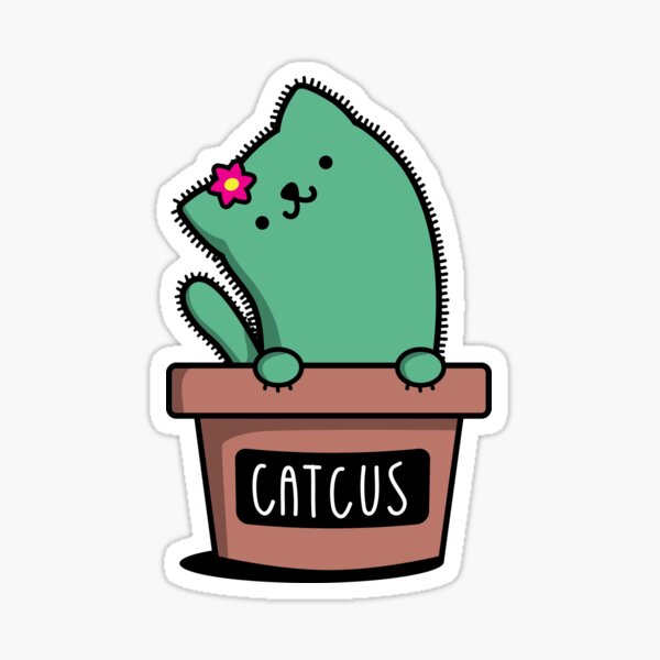 "CATcus cactus cat plant cute hipster kitty" Sticker for Sale by ...