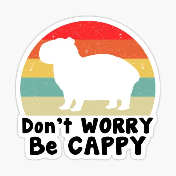 "Don't worry be cappy" Sticker for Sale by mailoDesign | Redbubble