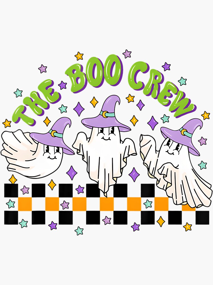 "The Boo Crew Ghost Pumpkin 60S 70S Hippie Halloween Costume Classic ...