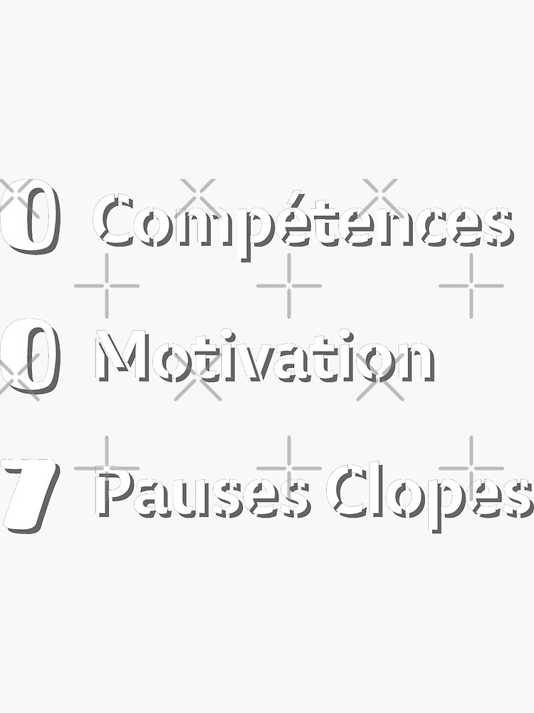 "Zero motivation at work" Sticker for Sale by Walter544 | Redbubble