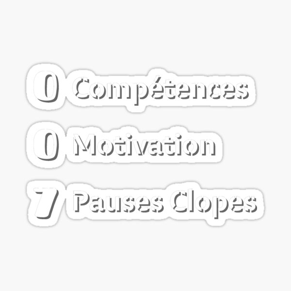 "Zero motivation at work" Sticker for Sale by Walter544 | Redbubble