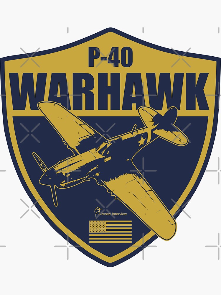 "Curtiss P-40 Warhawk" Sticker for Sale by ACInterview | Redbubble