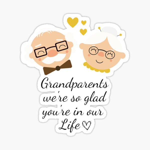 "Grandparents day" Sticker for Sale by Osen-Art | Redbubble