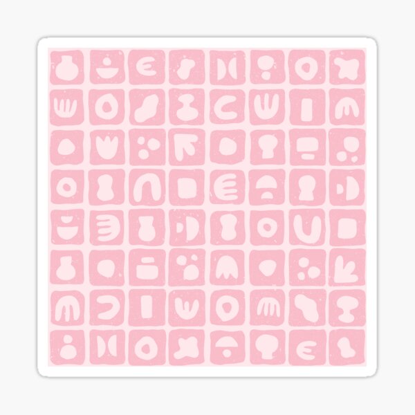 "Y2K Abstract Shape Pastel Pink Pattern" Sticker for Sale by ...