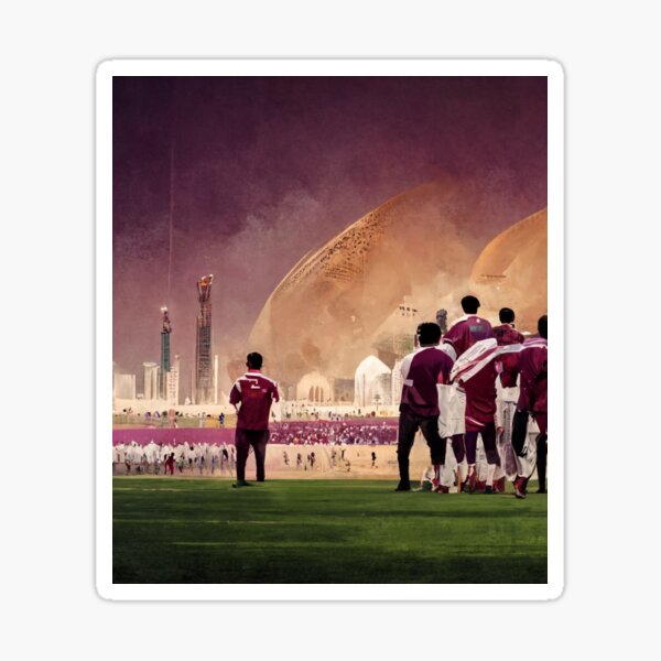 "Qatar in the world cup" Sticker for Sale by MinaSameh | Redbubble