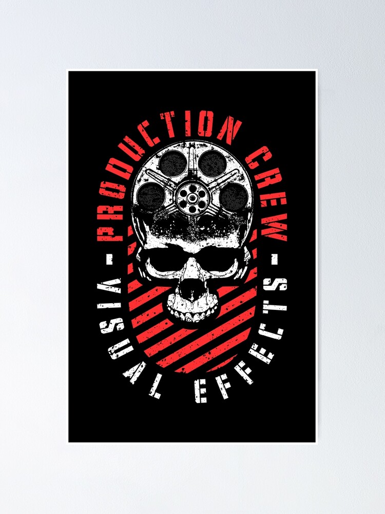 "Production Crew Visual Effects VFX Artist Halloween Skull" Poster for ...