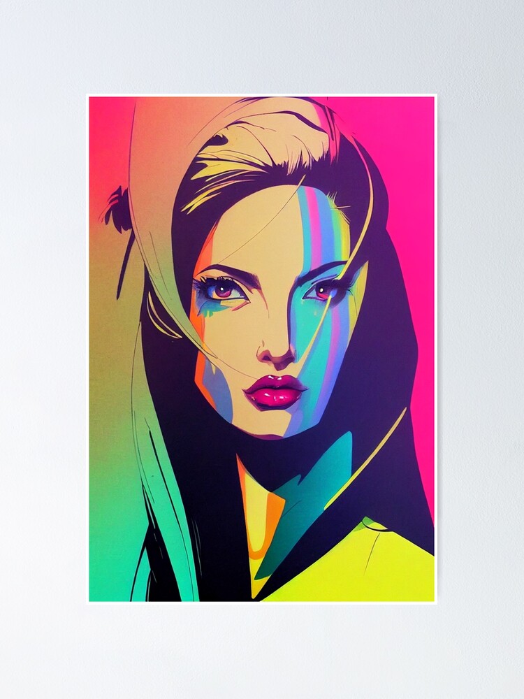 "Comic Art Beautiful Woman" Poster for Sale by Mercixai | Redbubble