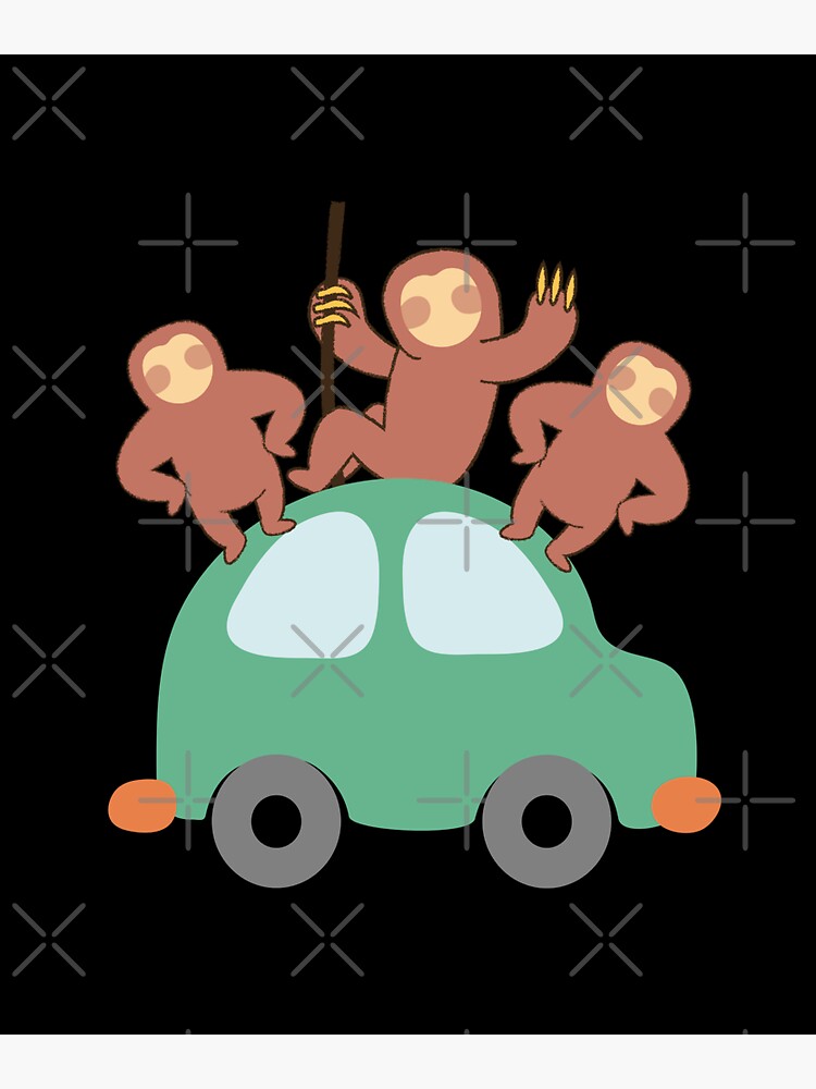 "Sloths on car" Sticker for Sale by CorneliusDesign | Redbubble