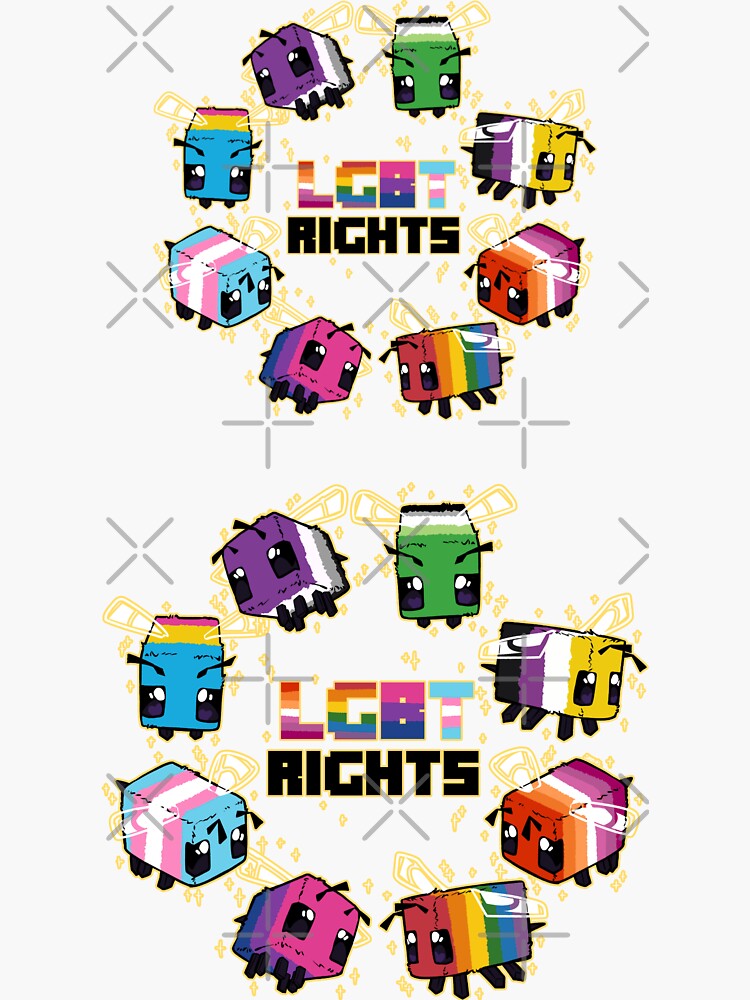 Worldcon Pride Minecraft Bee Sticker For Sale By Stacyfashion Redbubble