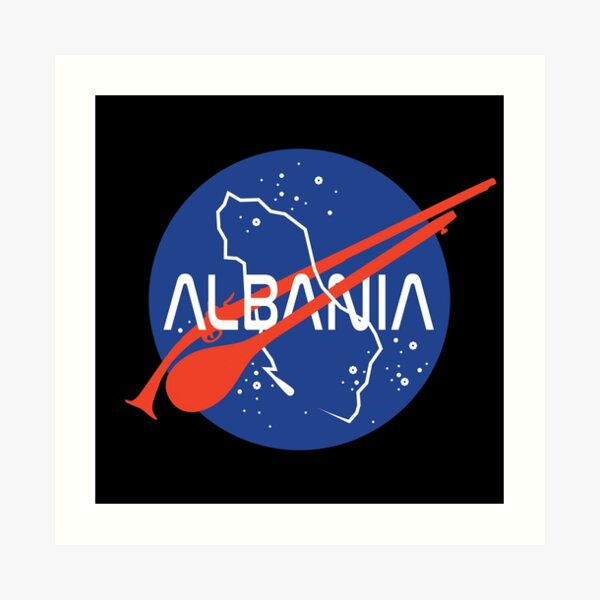 "Albanian Albania Albanians Shqipëri Shqipëria Galaxy Logo" Art Print ...