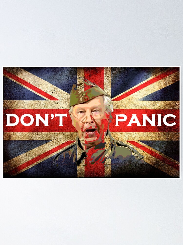 "Dad's Army - Don't Panic" Poster for Sale by RBinout | Redbubble