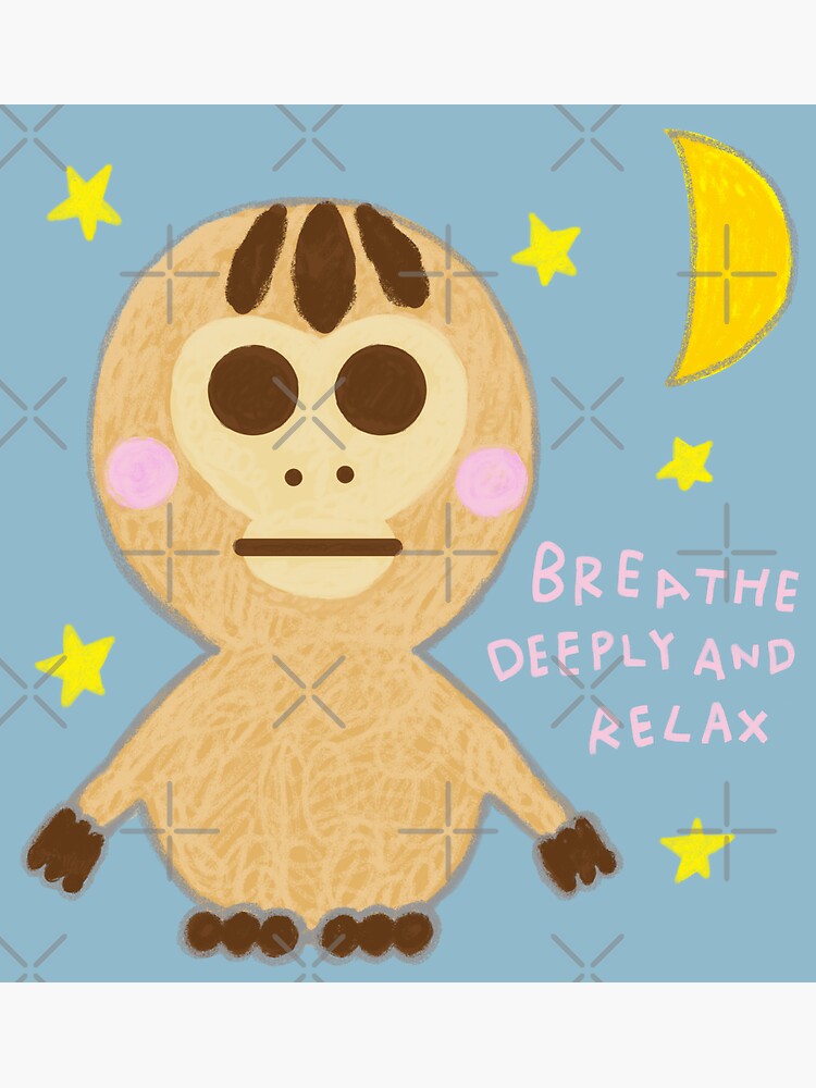 "Night monkey's advice" Sticker for Sale by mochigracias | Redbubble