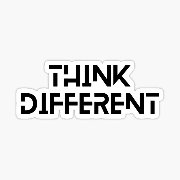 "Think different" Sticker for Sale by sulmandesign | Redbubble