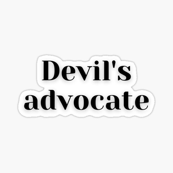 "Devil'l advocate" Sticker for Sale by Bonny-s-stuff | Redbubble
