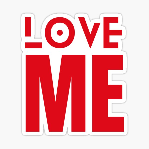 "love me" Sticker for Sale by sulmandesign | Redbubble