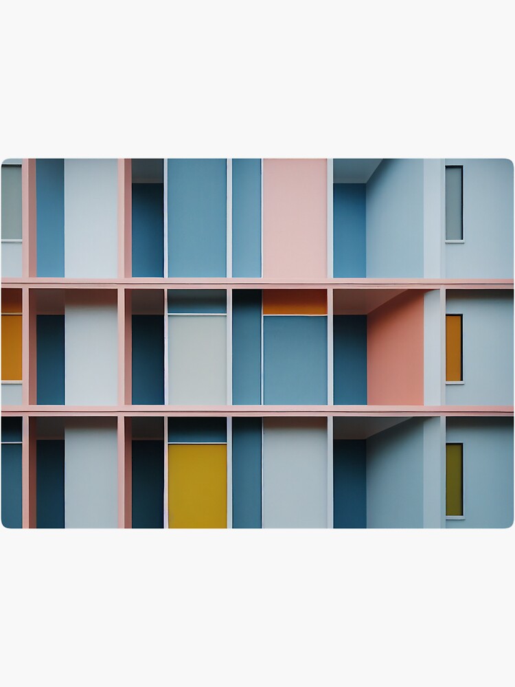 "Pastel Apartments" Sticker for Sale by GrafixTrail | Redbubble