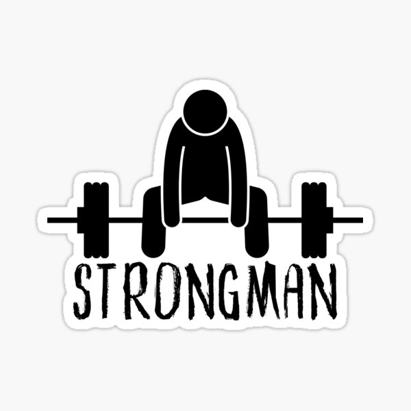 "Strongman - Weightlifting" Sticker for Sale by GrimMQ | Redbubble