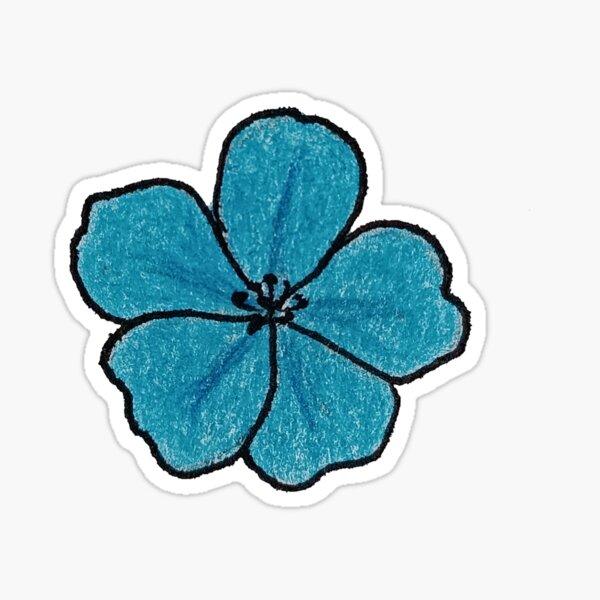 "Blue flower " Sticker for Sale by Infinitysplash | Redbubble