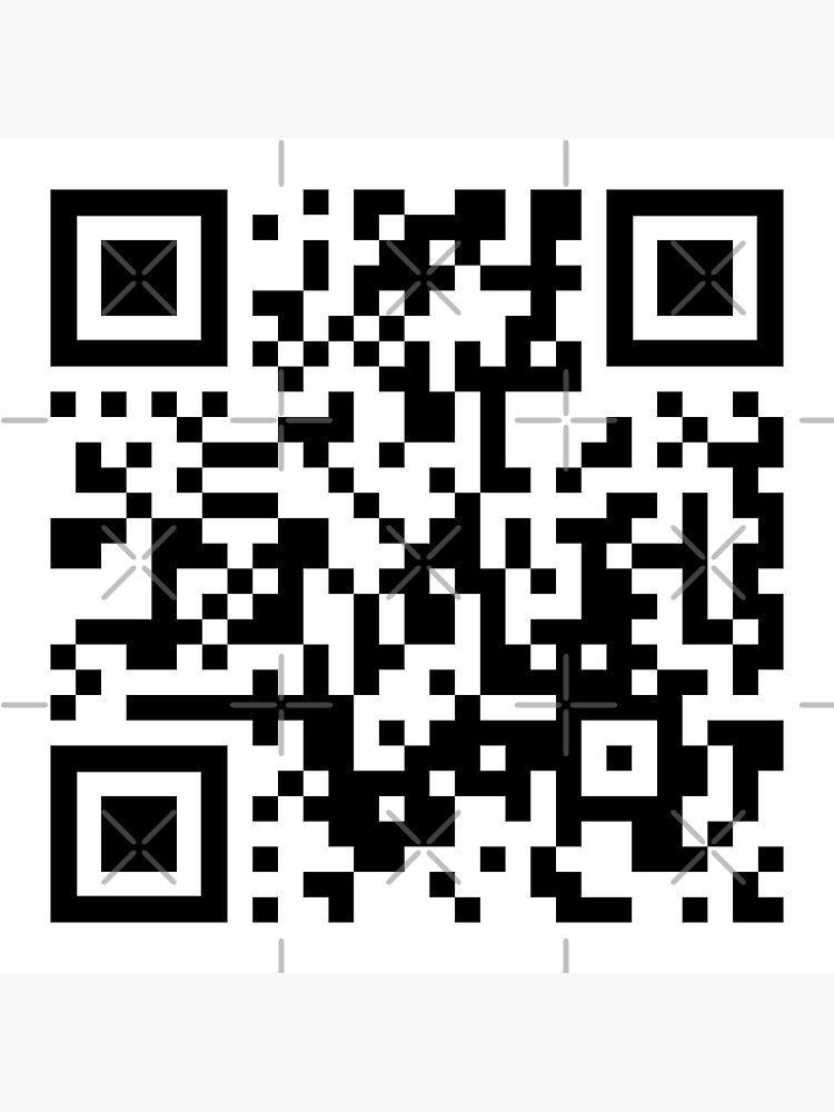 "Rick Roll QR Code Meme Sticker" Sticker for Sale by SPAZE-Typo | Redbubble