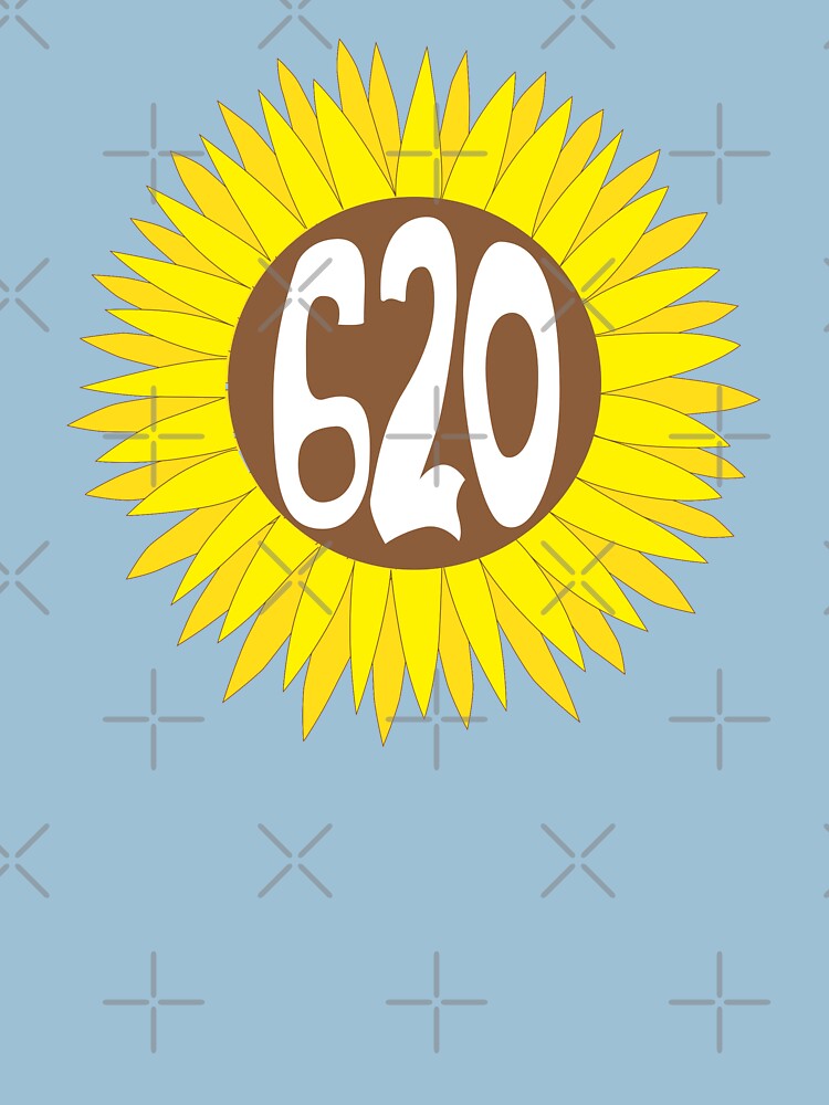"Hand Drawn Kansas Sunflower 620 Area Code" T-shirt for Sale by ...