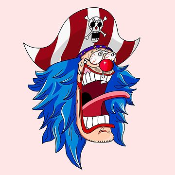 "One Piece - Buggy Screaming" Sticker for Sale by OneOfDPieces | Redbubble