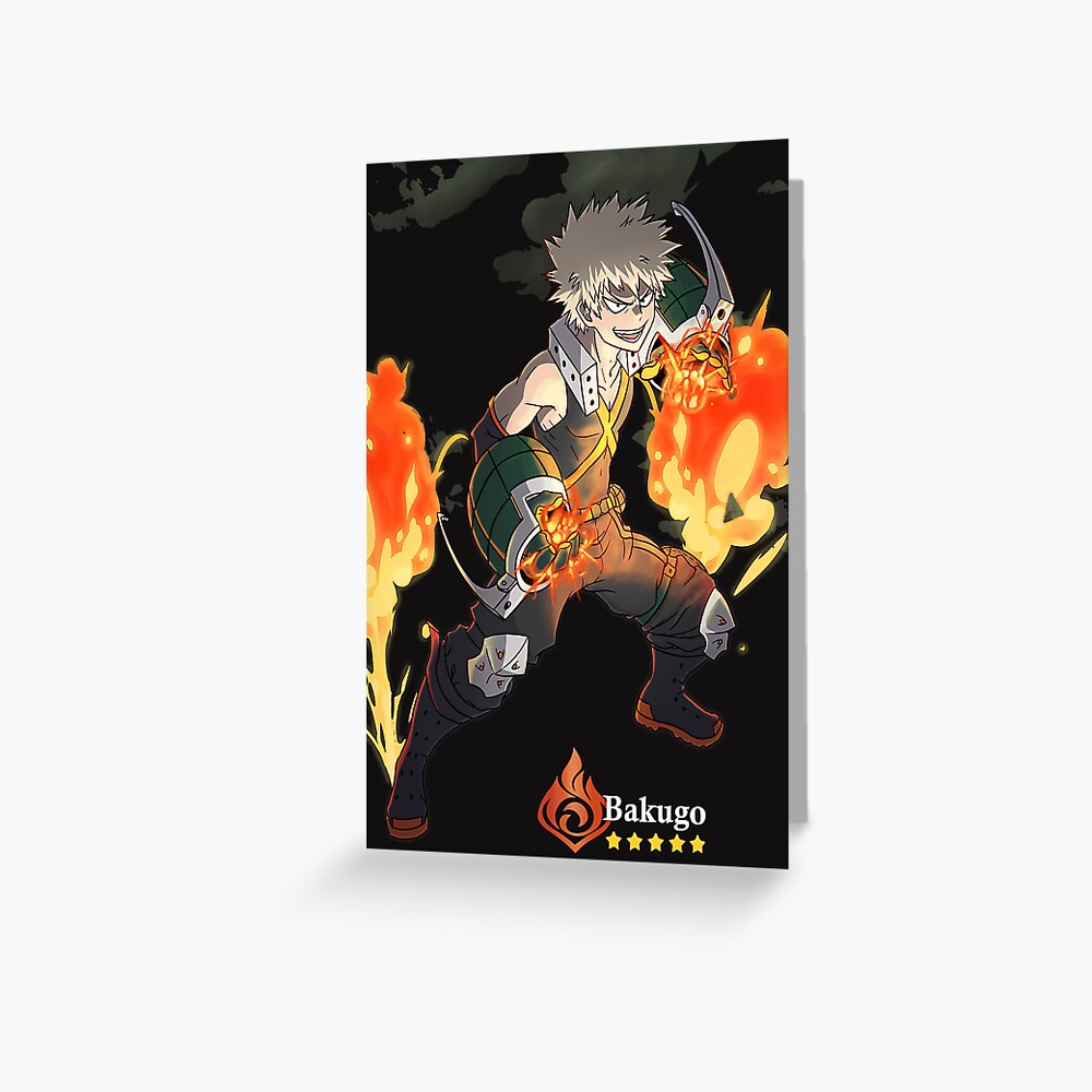 "Bakugo X Genshin Impact Crossover" Greeting Card for Sale by Alioe ...